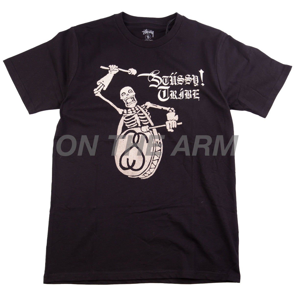 Stussy Black Skeleton Tribe Tee – On The Arm