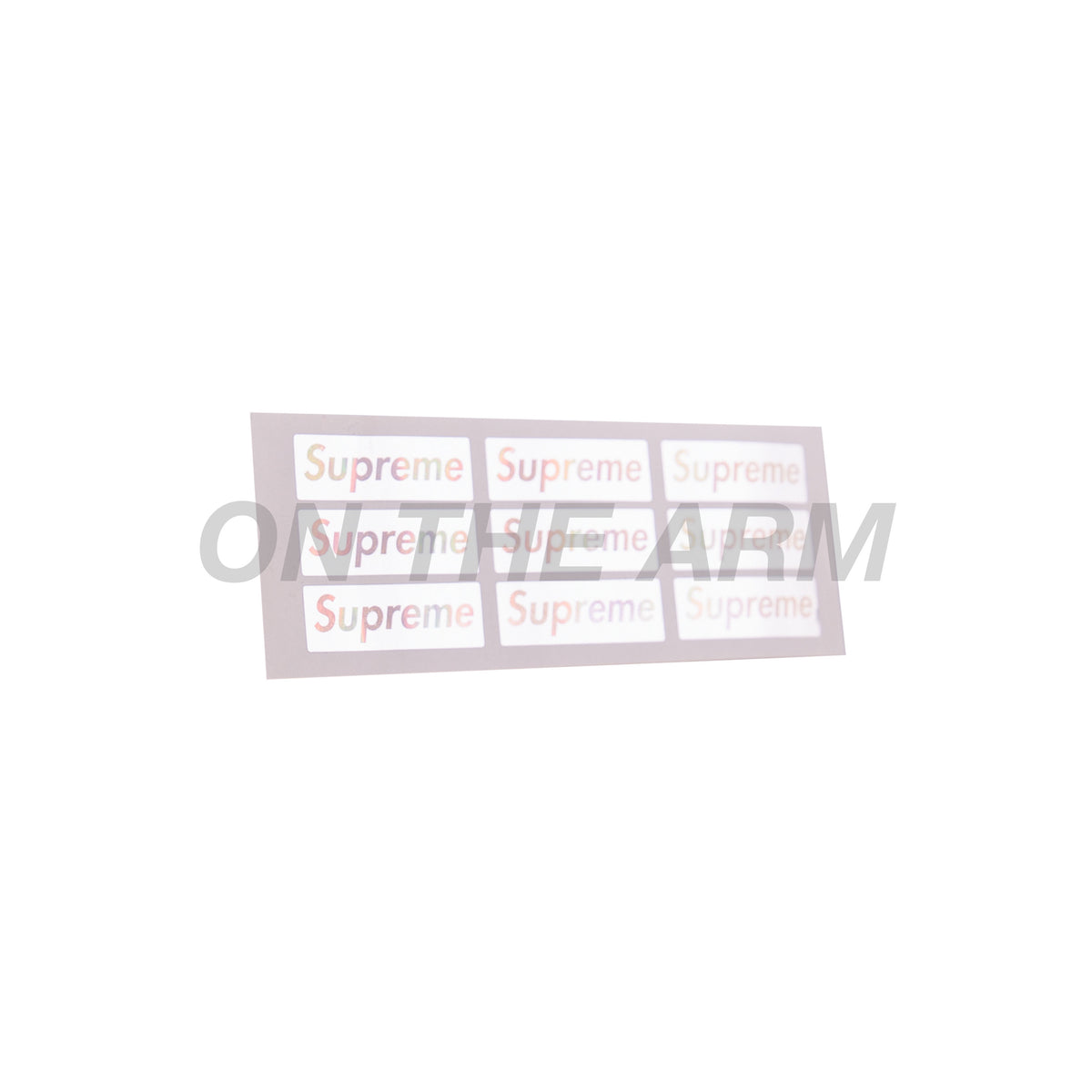 Supreme Mini Holographic Box Logo Sticker – On The Arm