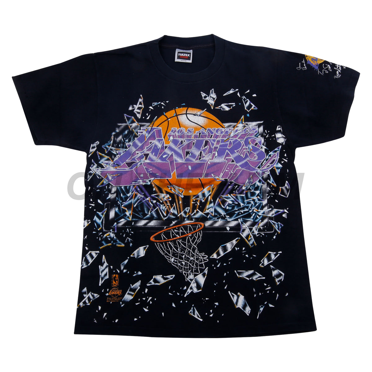 Vintage Black Lakers Shattered Backboard Tee – On The Arm