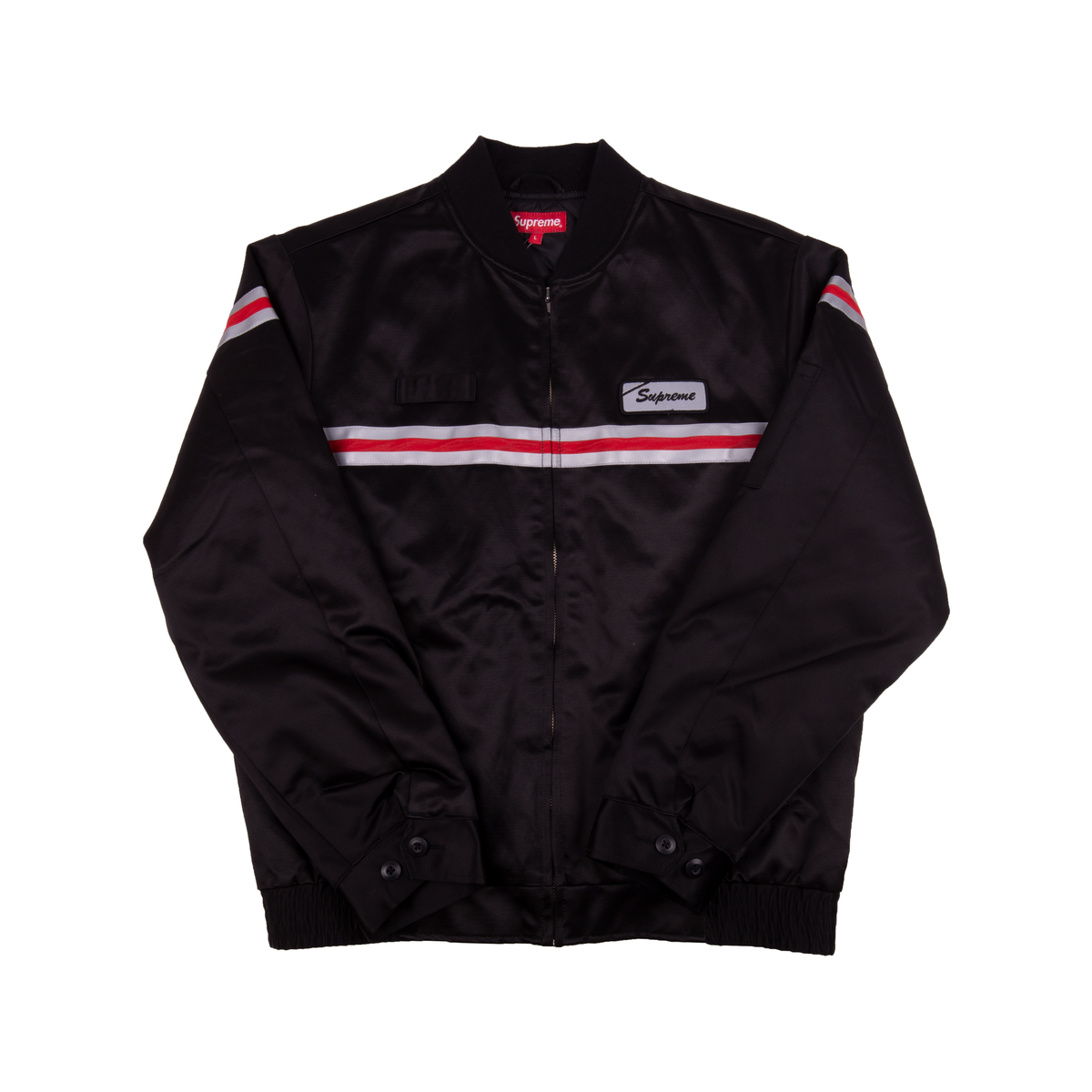 Supreme Black Reflective Stripe Work Jacket – On The Arm