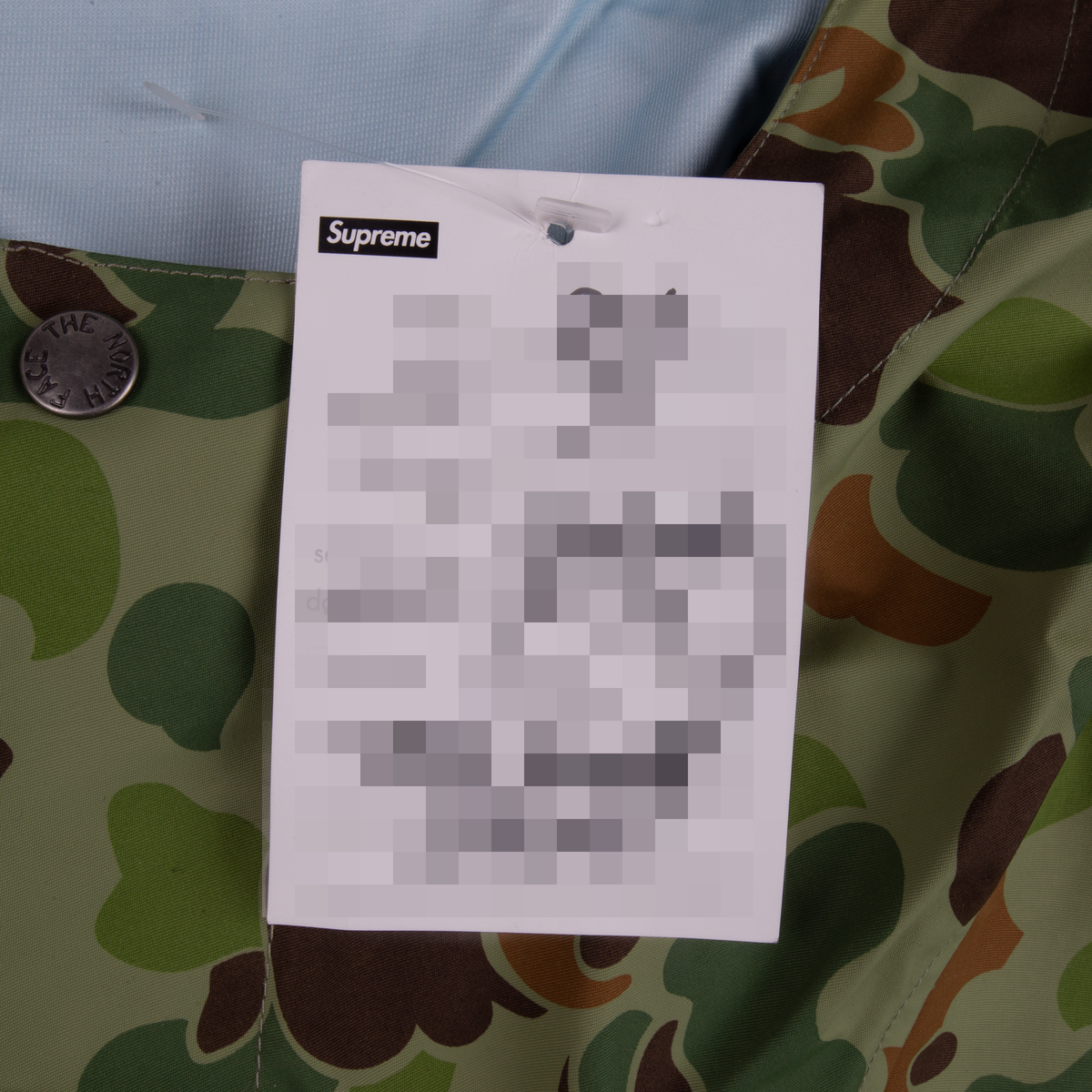 Supreme Duck Camo TNF Jacket Sample – On The Arm
