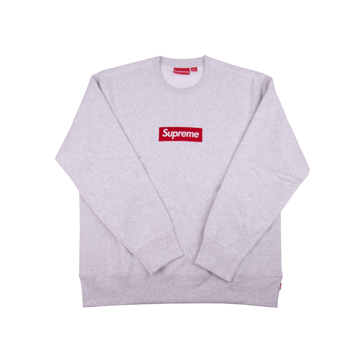 Supreme Grey Box Logo Crew – On The Arm