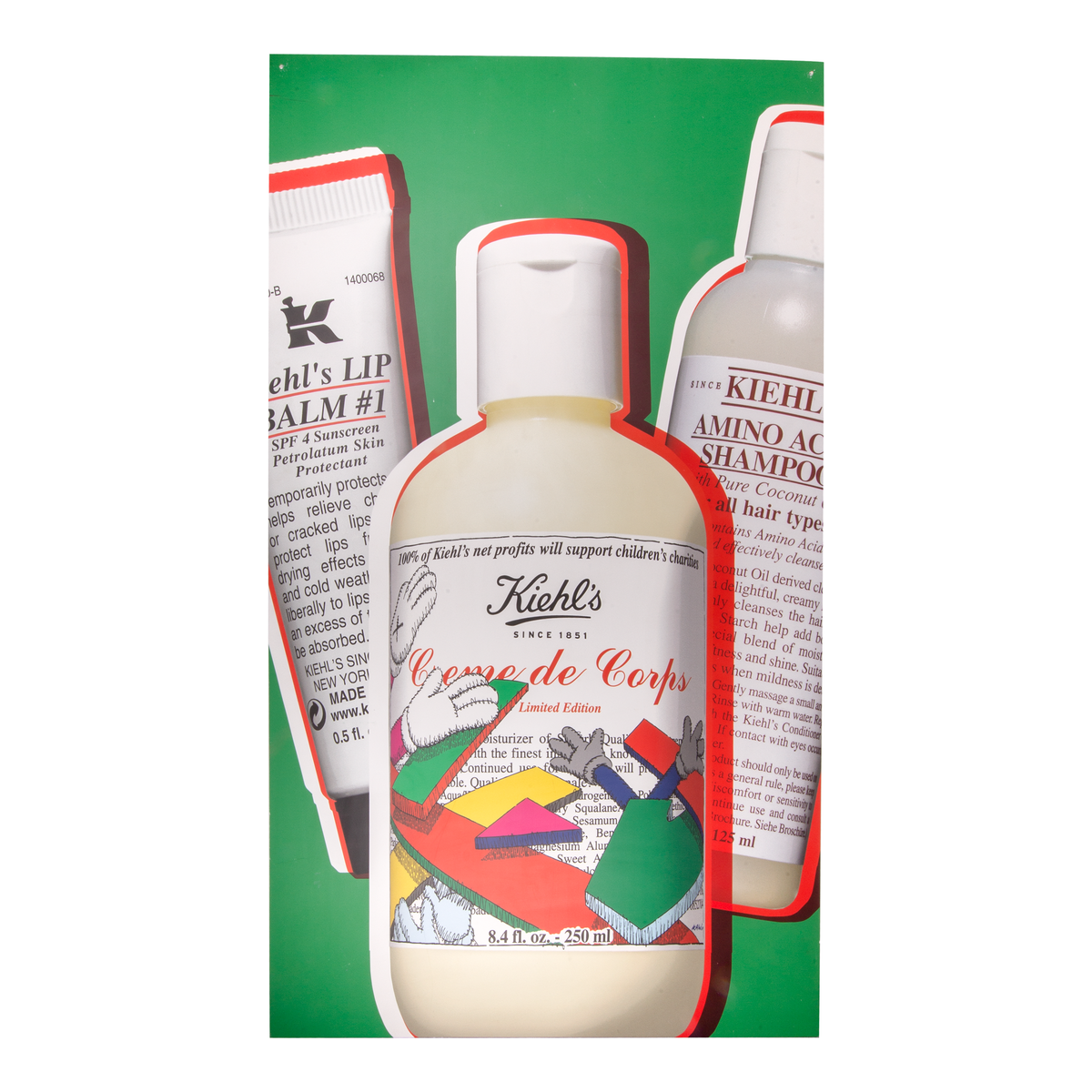 KAWS x Kiehl's Double Sided Sign – On The Arm